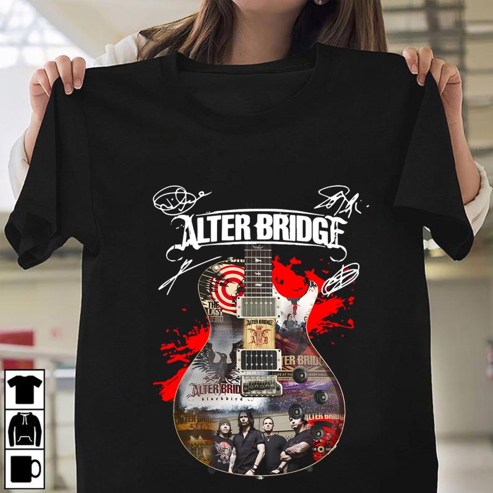 Alter Bridge Size S-5XL Cotton black Men's short sleeve KN329 - Walmart.com