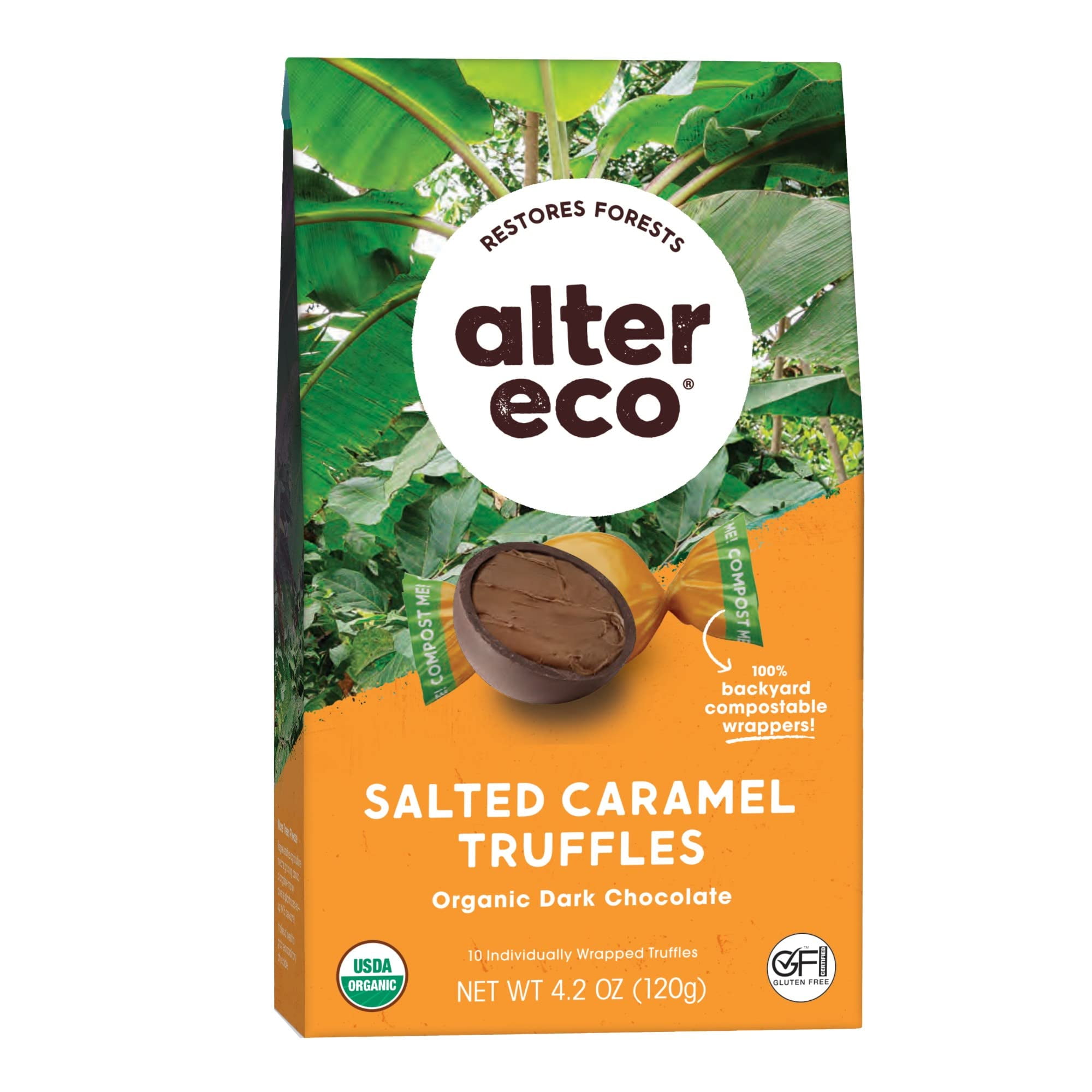 Alter Eco | Salted BCF26 Caramel Truffles | 58% Pure Dark Cocoa, Fair ...