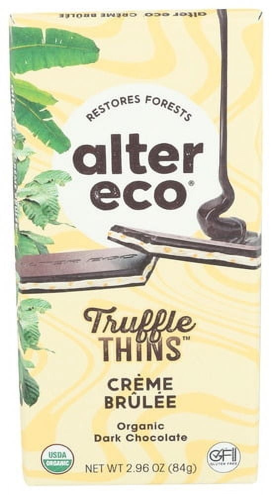 Alter Eco Truffle Bar Thin Creme Brulee 2.96 oz (Pack Of 12) - Walmart.com
