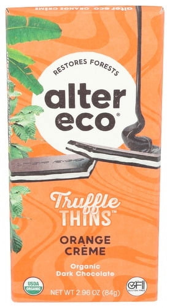 Alter Eco Truffle Bar Thin Orange Cream 2.96 oz (Pack Of 12) - Walmart.com