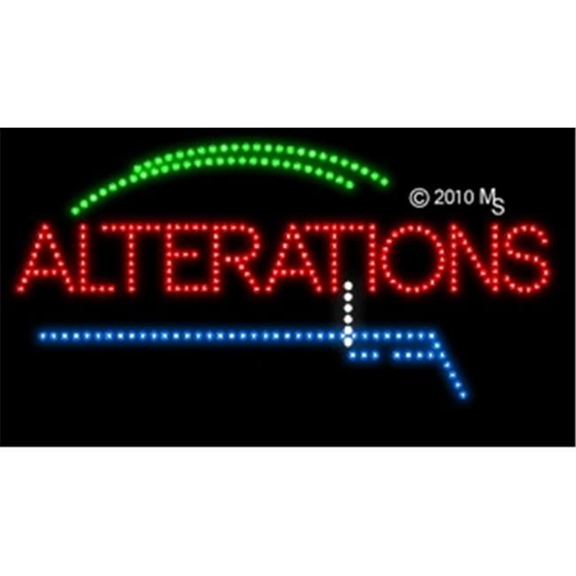 Alterations Animated LED Sign, Multi Color - 15 x 27 x 1 in. - Walmart.com