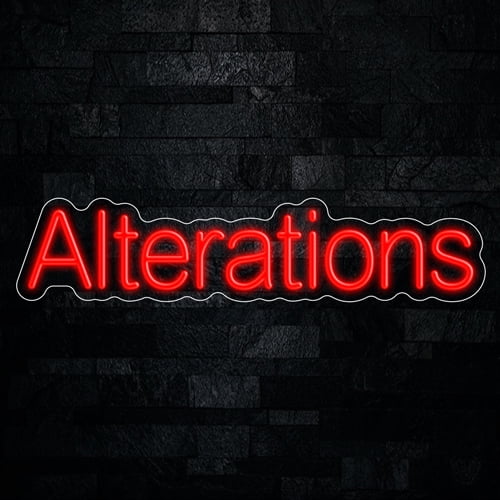 Alterations Neon LED Sign 27"L x 6"H #32909 - Walmart.com