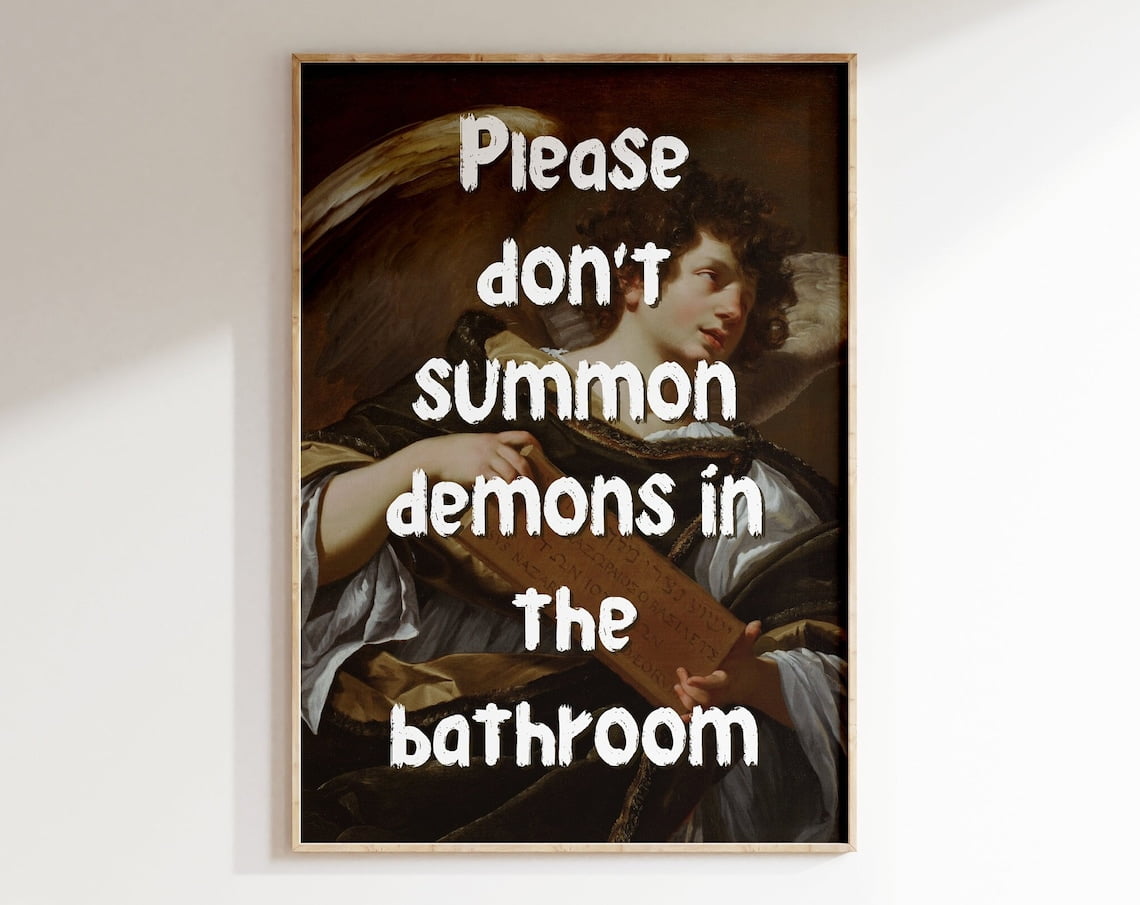 Altered Art • Funny Spooky Season Quote Baroque Painting • Witchy Wall ...