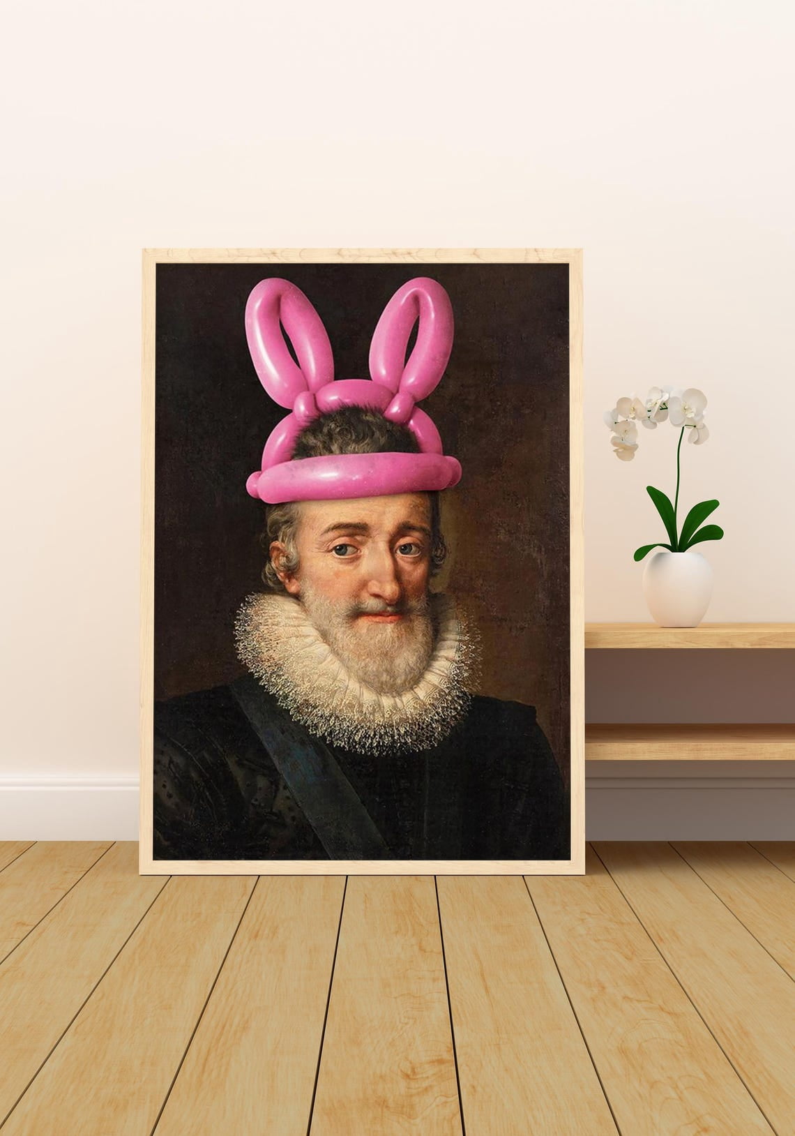Altered King Henri Iv Of France Rabbit Ears Renaissance Portrait Street ...