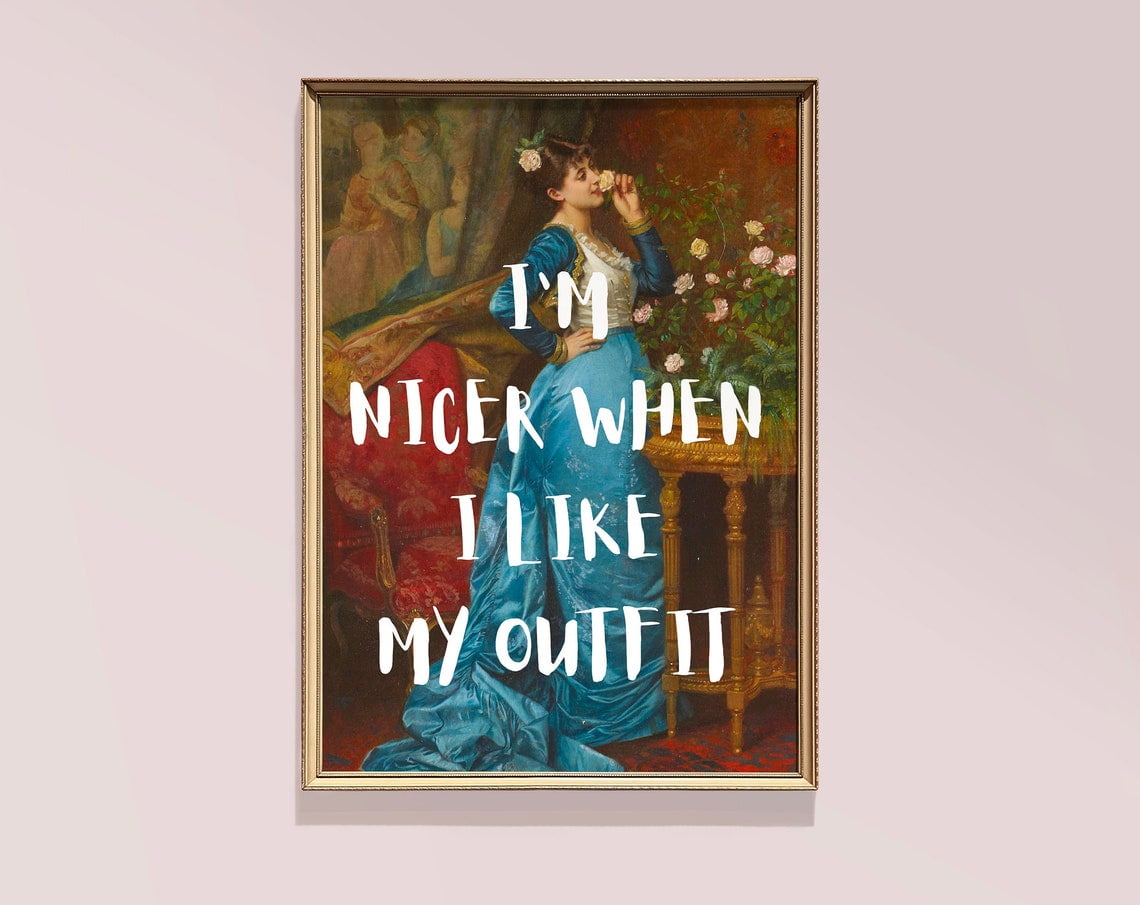 Altered Painting, Altered Vintage Painting, Portrait Painting Detail ...