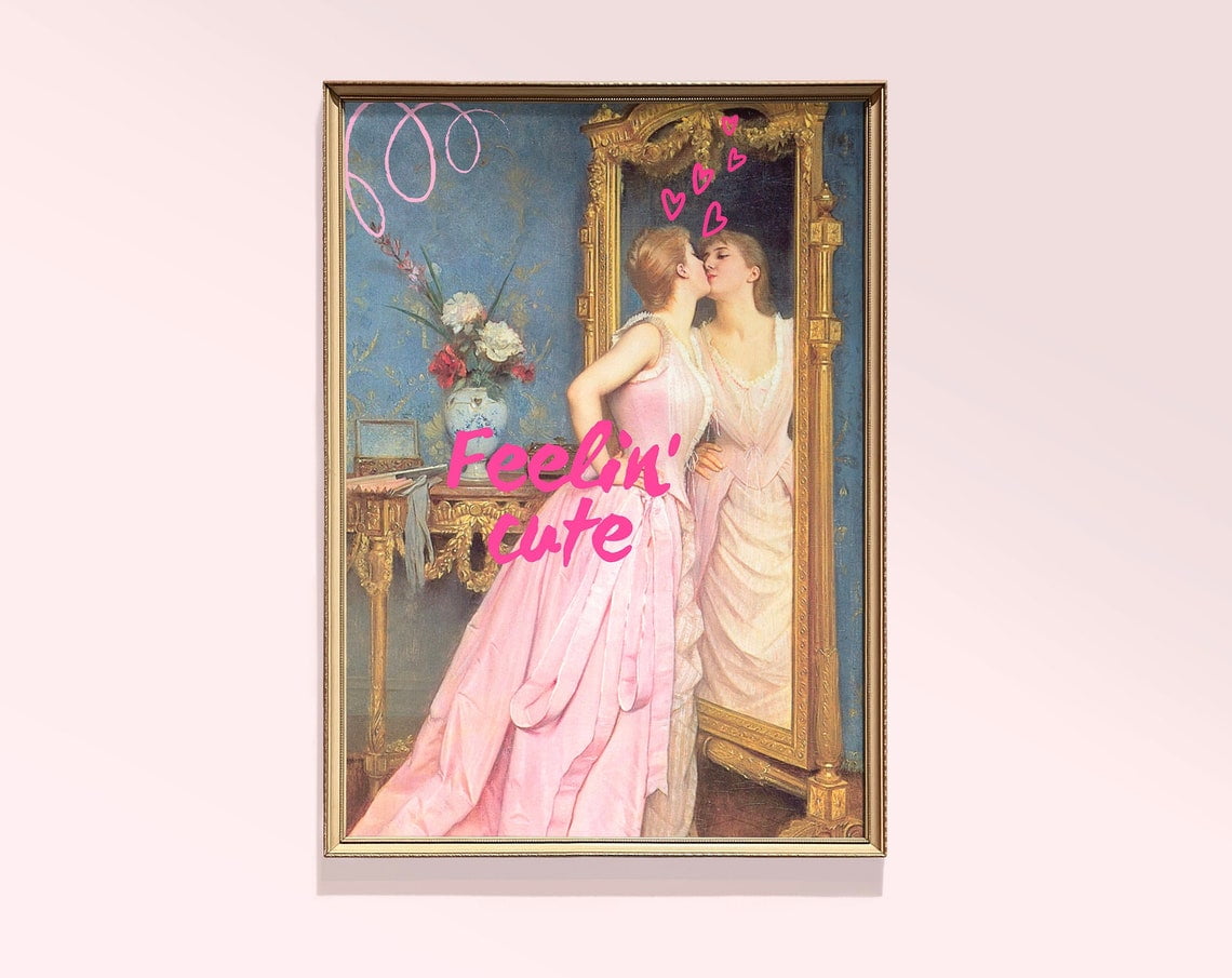 Altered Painting, Altered Vintage Painting, Portrait Painting Detail ...