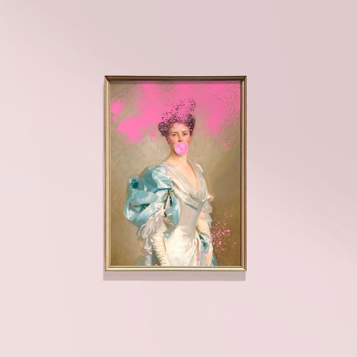 Altered Vintage Portrait, Pop Art Poster, Unframed Paper Poster 24x36in ...