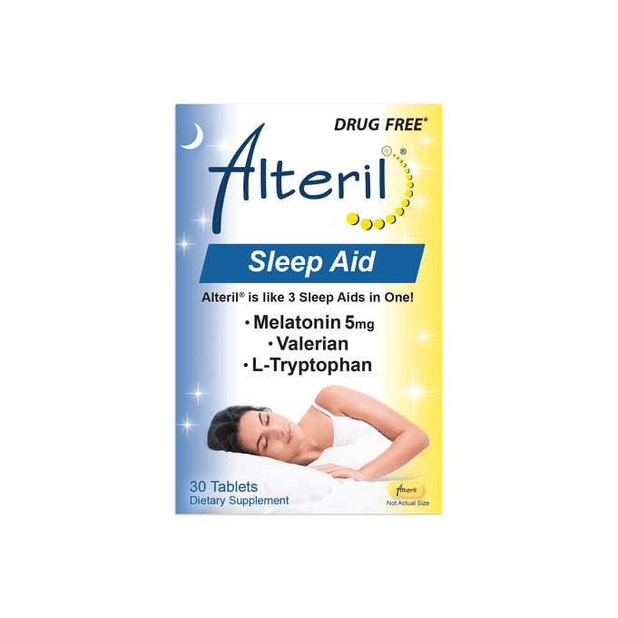 Alteril All Natural Sleep Aid, Drug Free Supplement, 60ct Capsules for ...