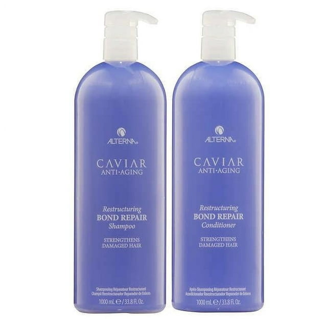 Alterna Caviar Restructuring Bond Repair Shampoo and Conditioner Liter ...