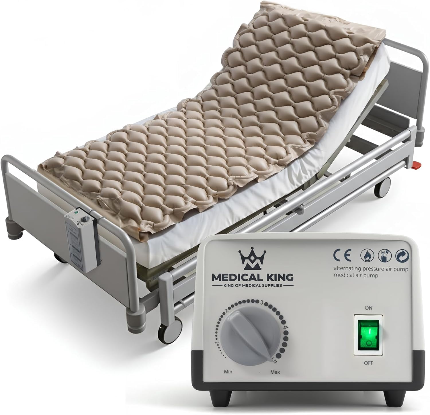 Alternating Air Pressure Mattress Pad with Electric Quiet Pump System ...