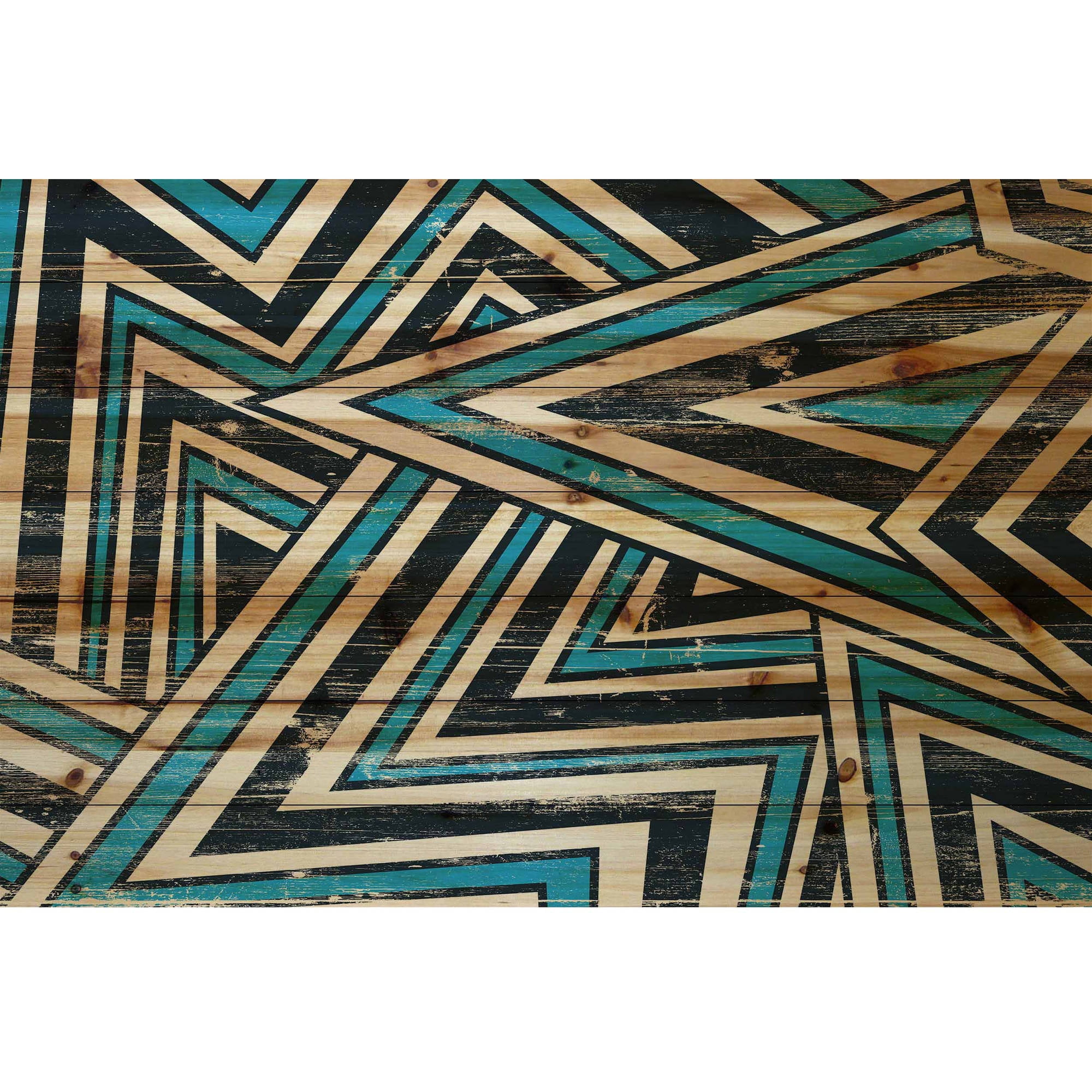 "Alternating Direction" Painting Print on Natural Pine Wood - Walmart.com