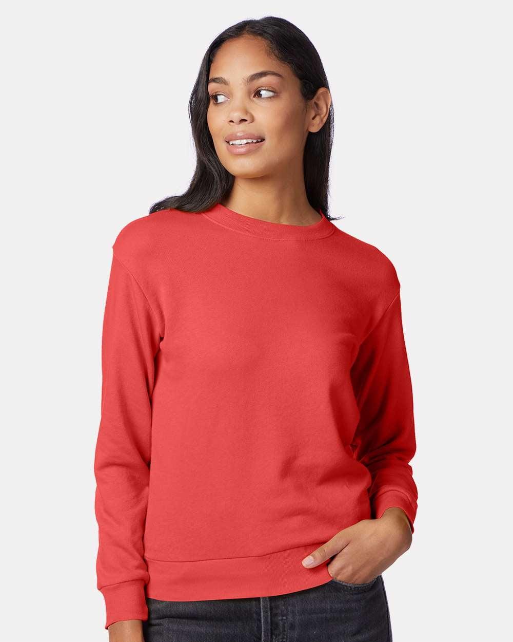 Alternative B05412712 Women Eco-Washed Terry Throwback Pullover, Faded ...