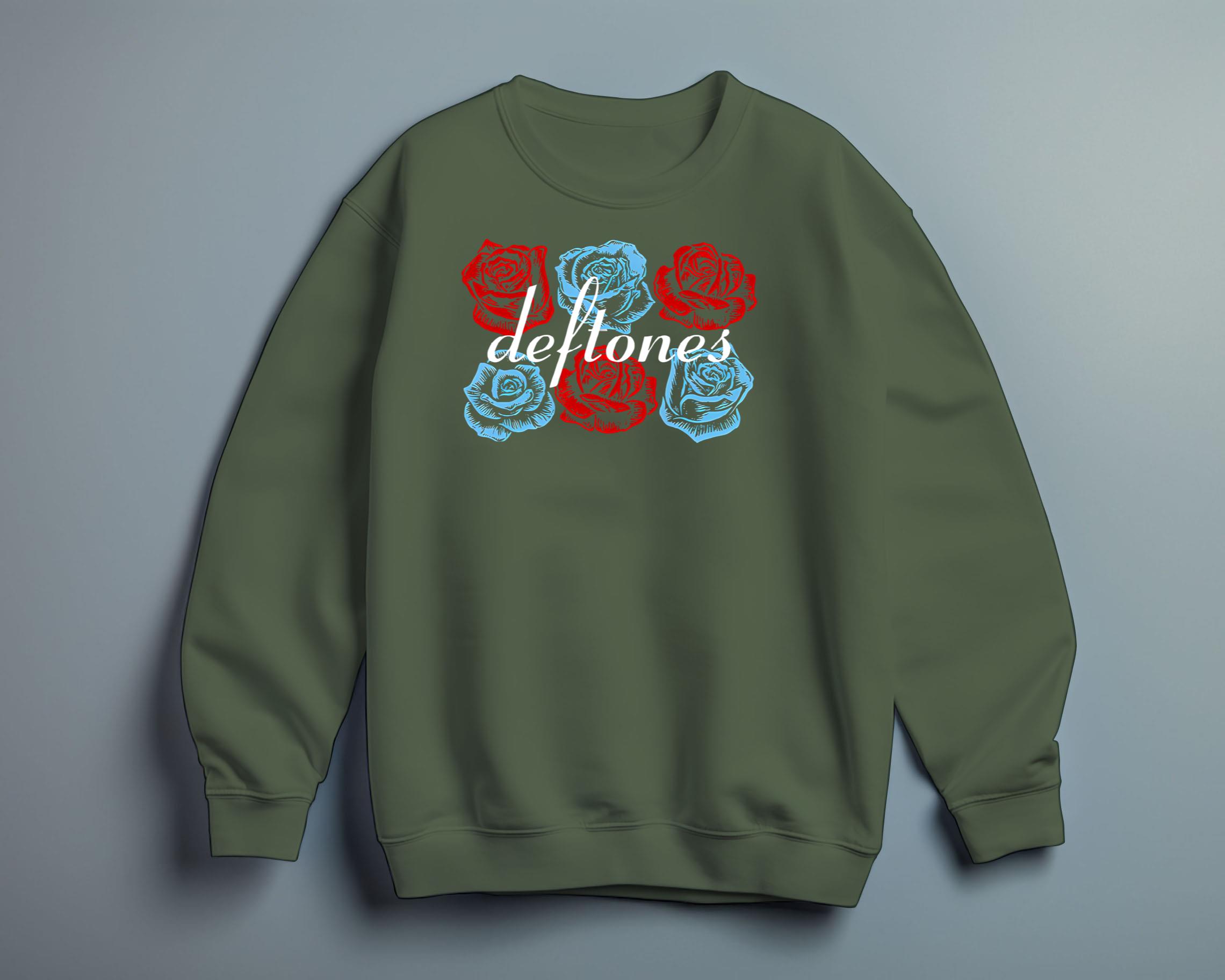 Alternative Metal Band Blue & Red Roses Shirt - Walmart.com