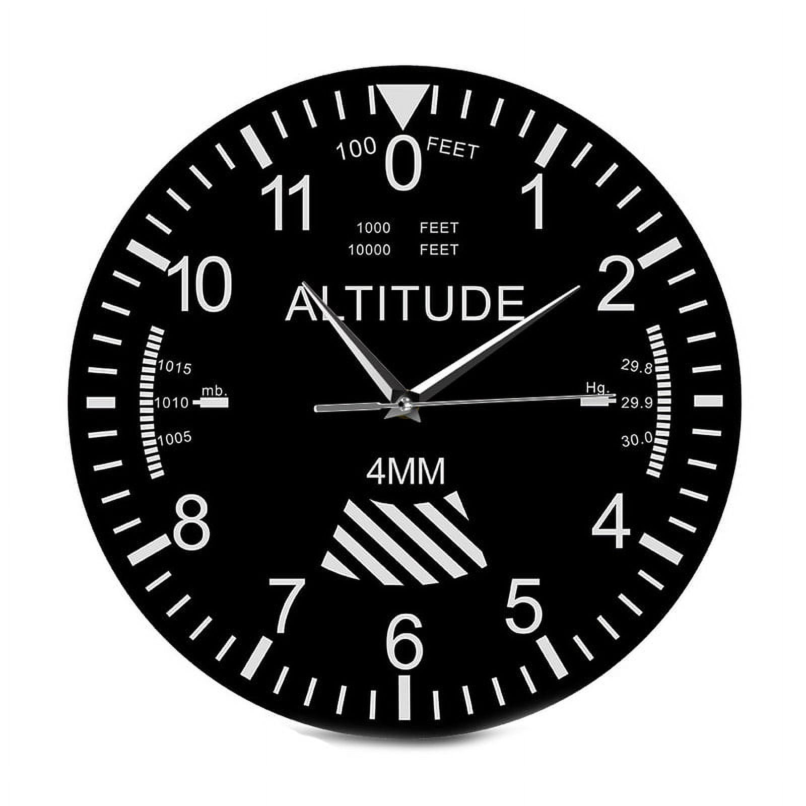 Altimeter Wall Clock Tracking Pilot Air Plane Altitude Home Decor ...