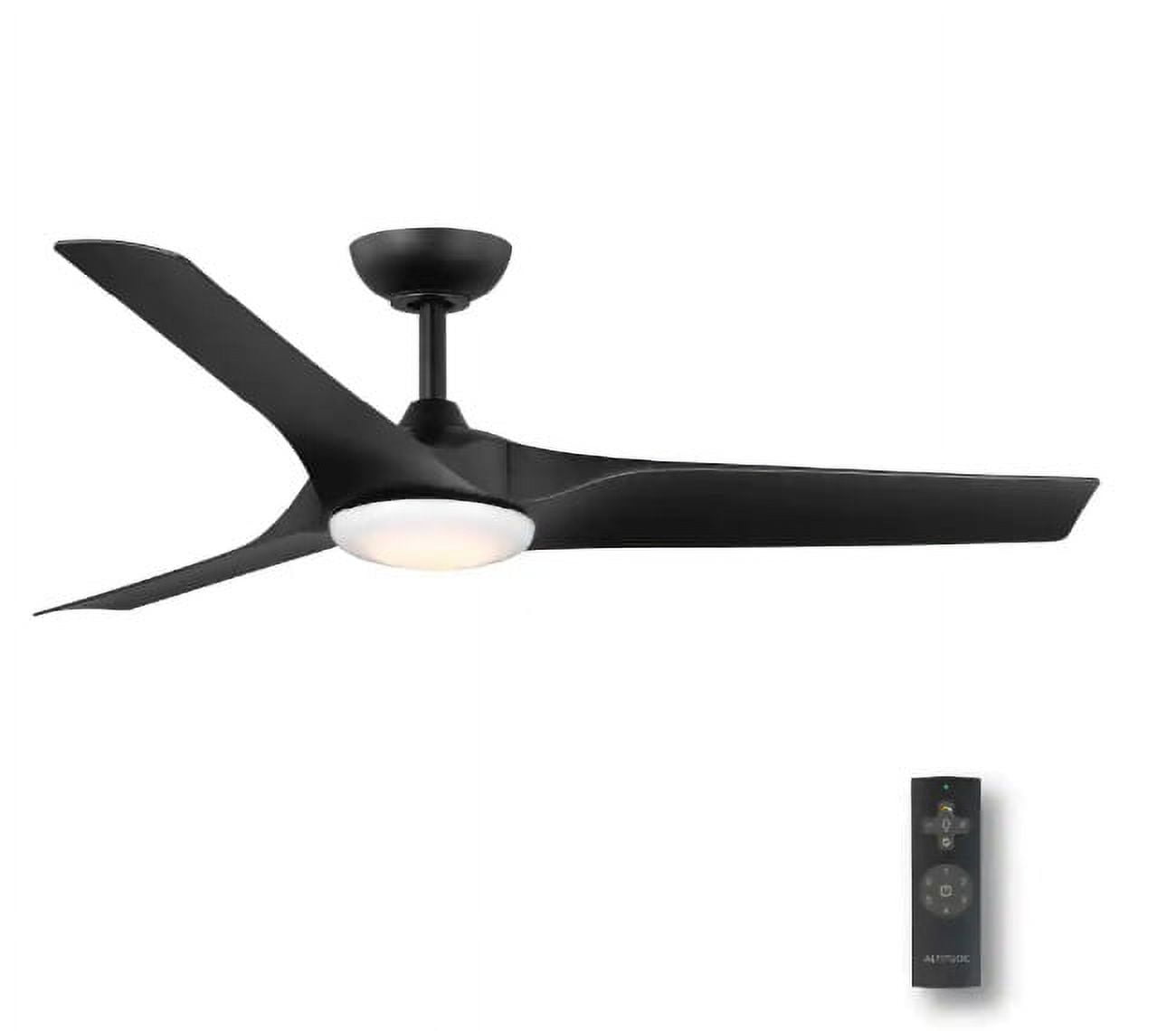 Altitude Gossamer 52 in. Integrated LED Indoor Matte Black Ceiling Fan ...