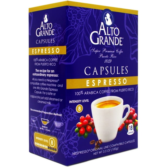 Alto Grande Super Premium Coffee Pods, 100% Arabica from Puerto Rico ...