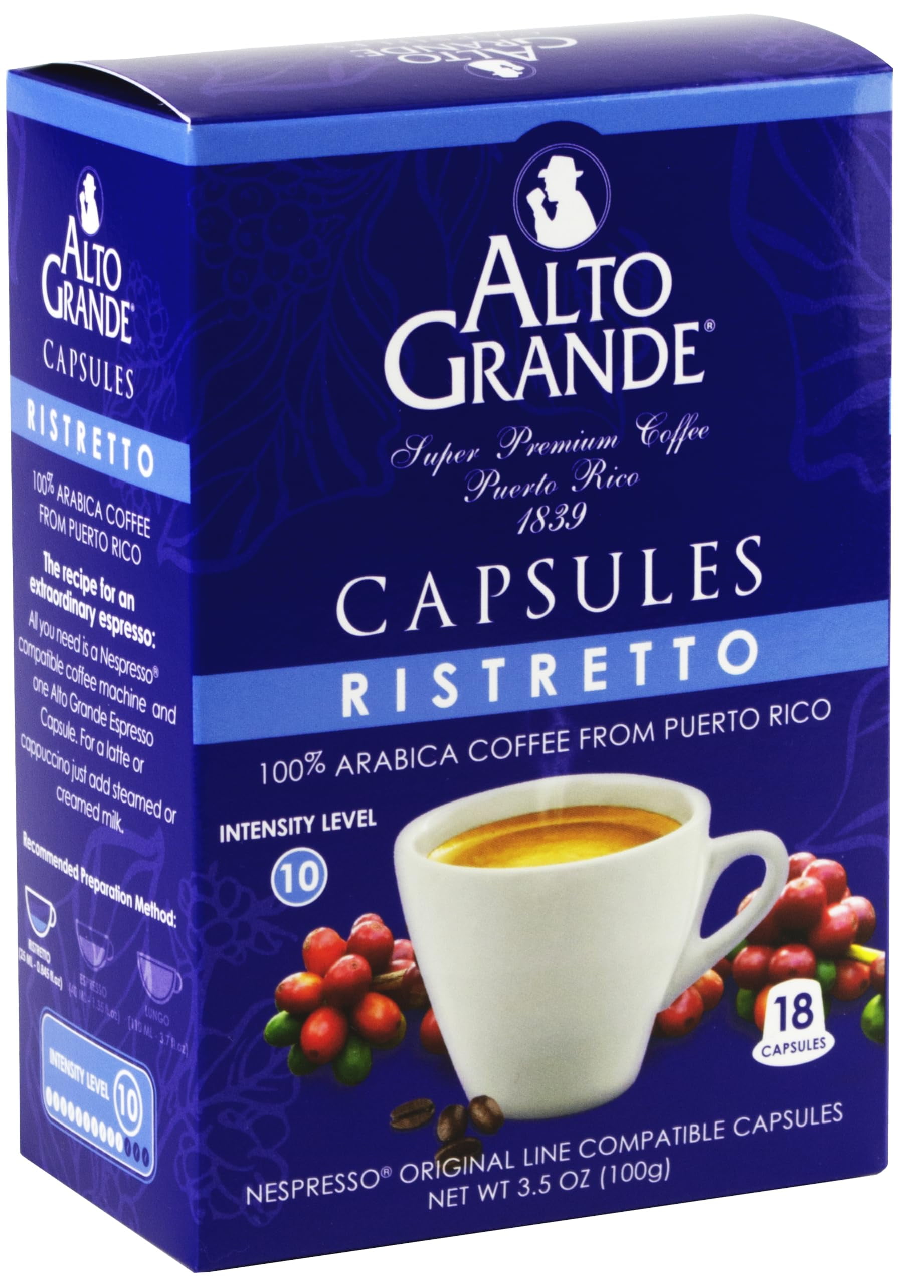 Alto Grande Super Premium Arabica Coffee Single Serve Espresso Capsules ...