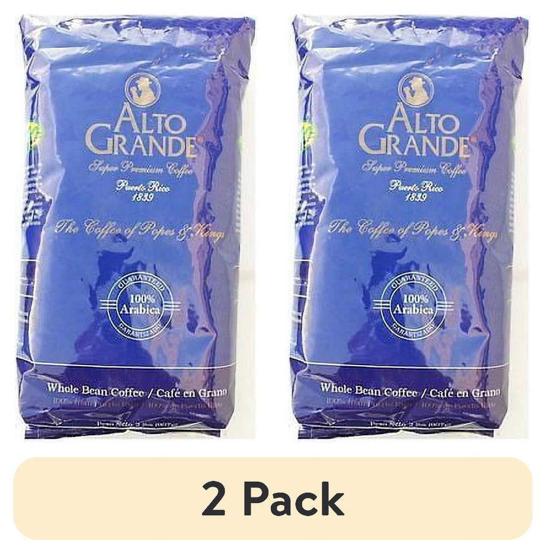 (2 pack) Alto Grande Premium Whole Bean Coffee, 100 Percent Puerto Rico ...