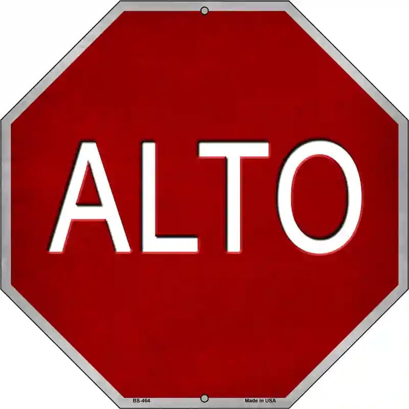 Alto Metal Novelty Stop Sign BS-464 12" Sign - Walmart.com