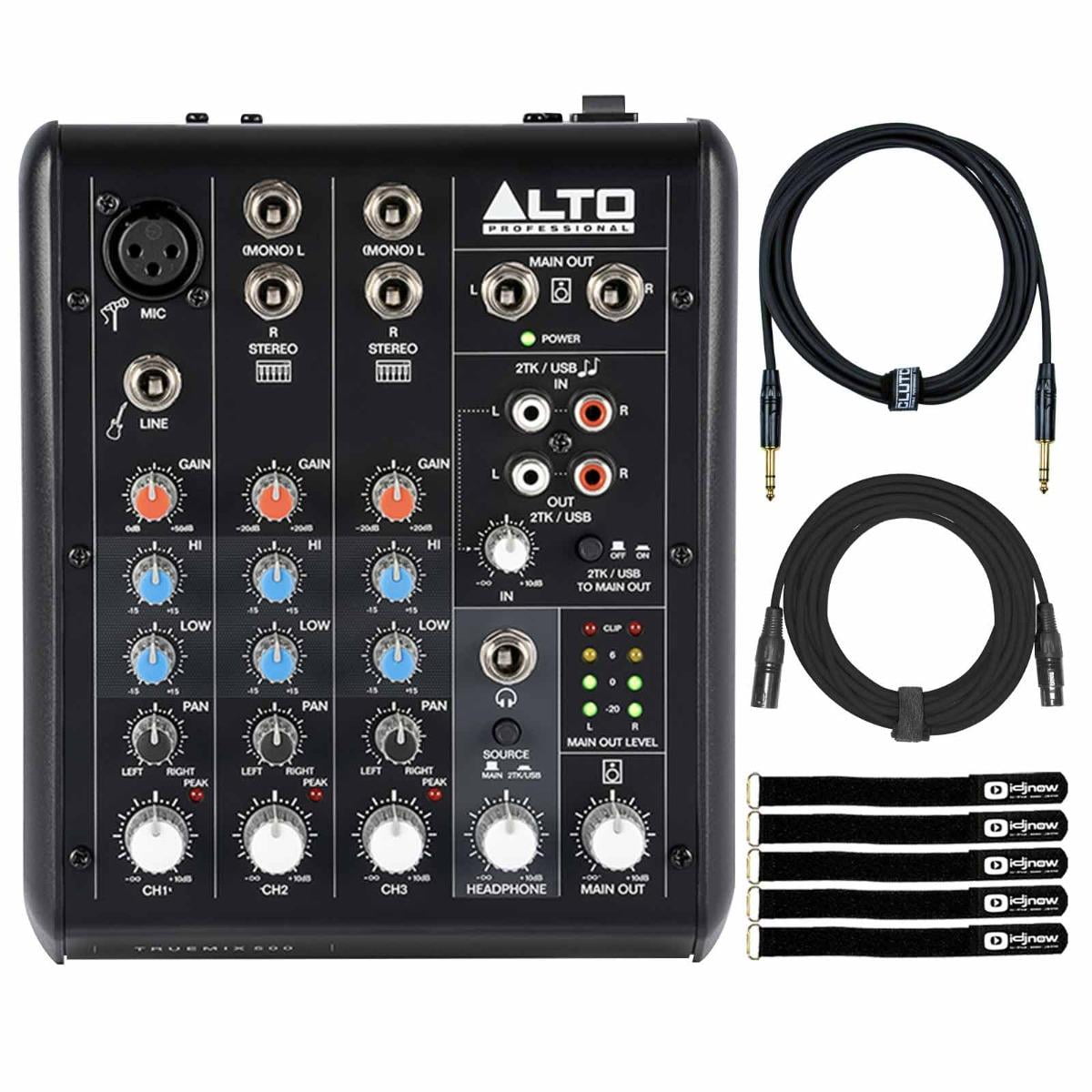 Alto Professional TrueMix 500 5-Channel Analog Mixer with Cables ...