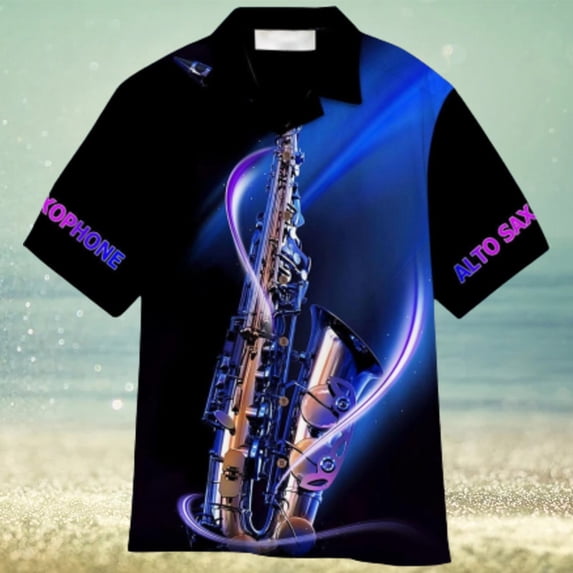 Alto Saxophone Aloha Hawaiian Shirt Summer Gift Beach Shirt - Walmart.com
