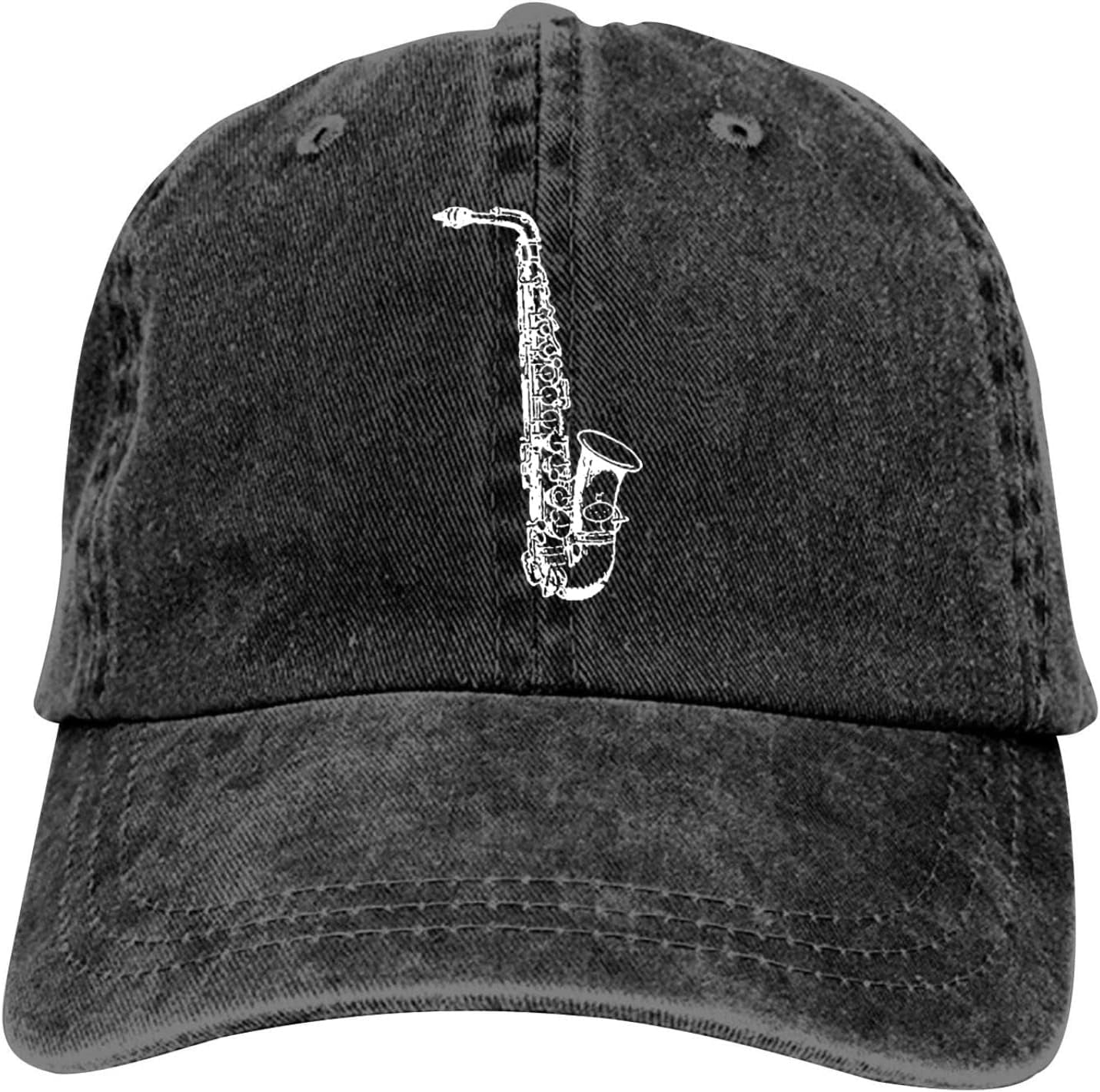 Alto Saxophone Baseball Cap Vintage Adjustable Washed Hats Cowboy Hats ...