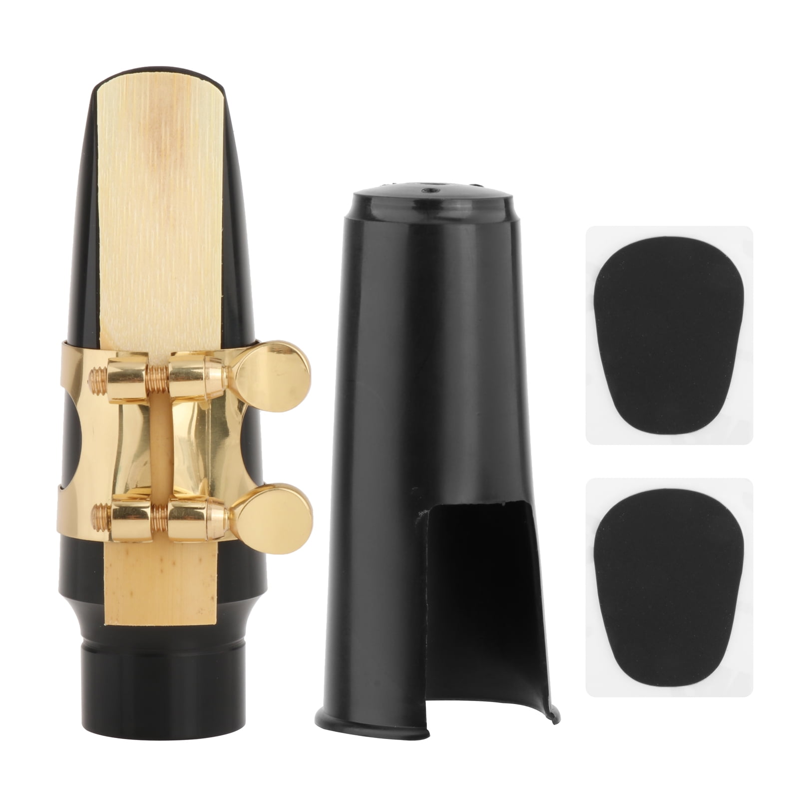 Alto Saxophone Mouthpiece Kit with Gold Metal Ligature, One Strength 2. ...