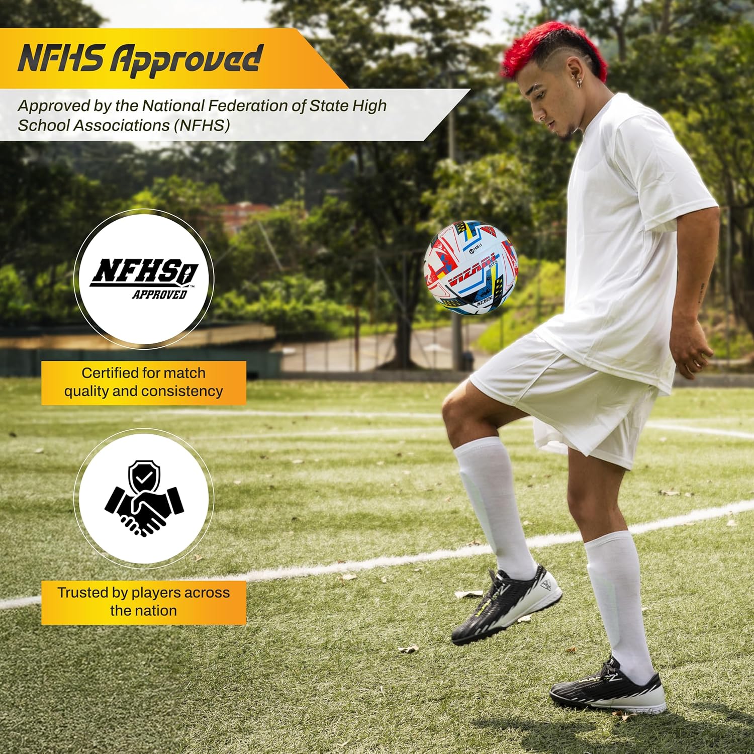 Alto Soccer Ball - NFHS Approved - 24 Panel Design - Fusion Seam Tech ...
