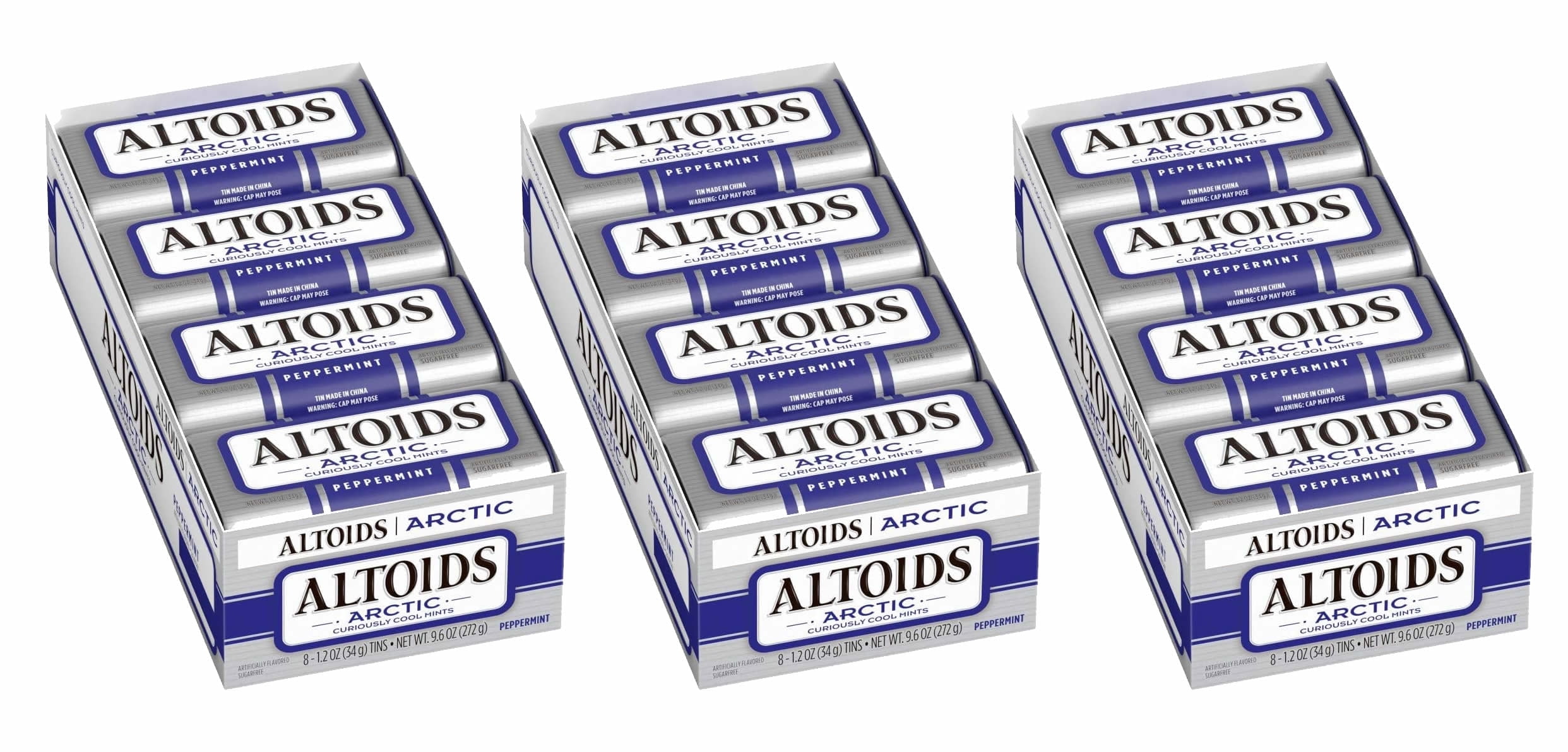 Altoids Arctic Peppermint Breath Mints, 1.2oz Tin, Fresh Icy Mint, 24ct ...
