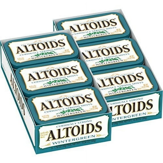 Altoids Curiously Strong Wintergreen Mints, 12 Tins Mega Pack, 1.76 oz ...