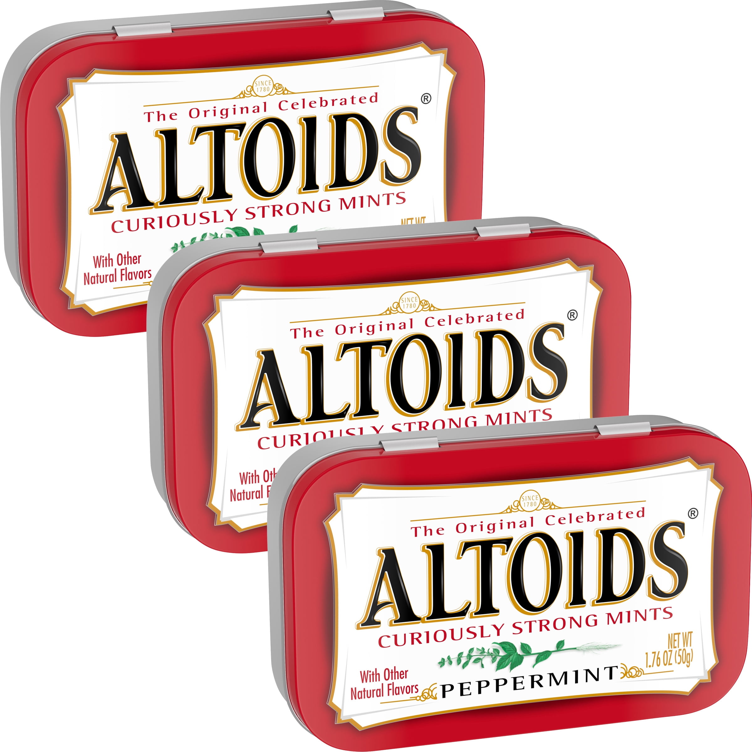 Altoids Peppermint Curiously Strong Mints, 1.76 Ounce Each (3 Pack, 5. ...