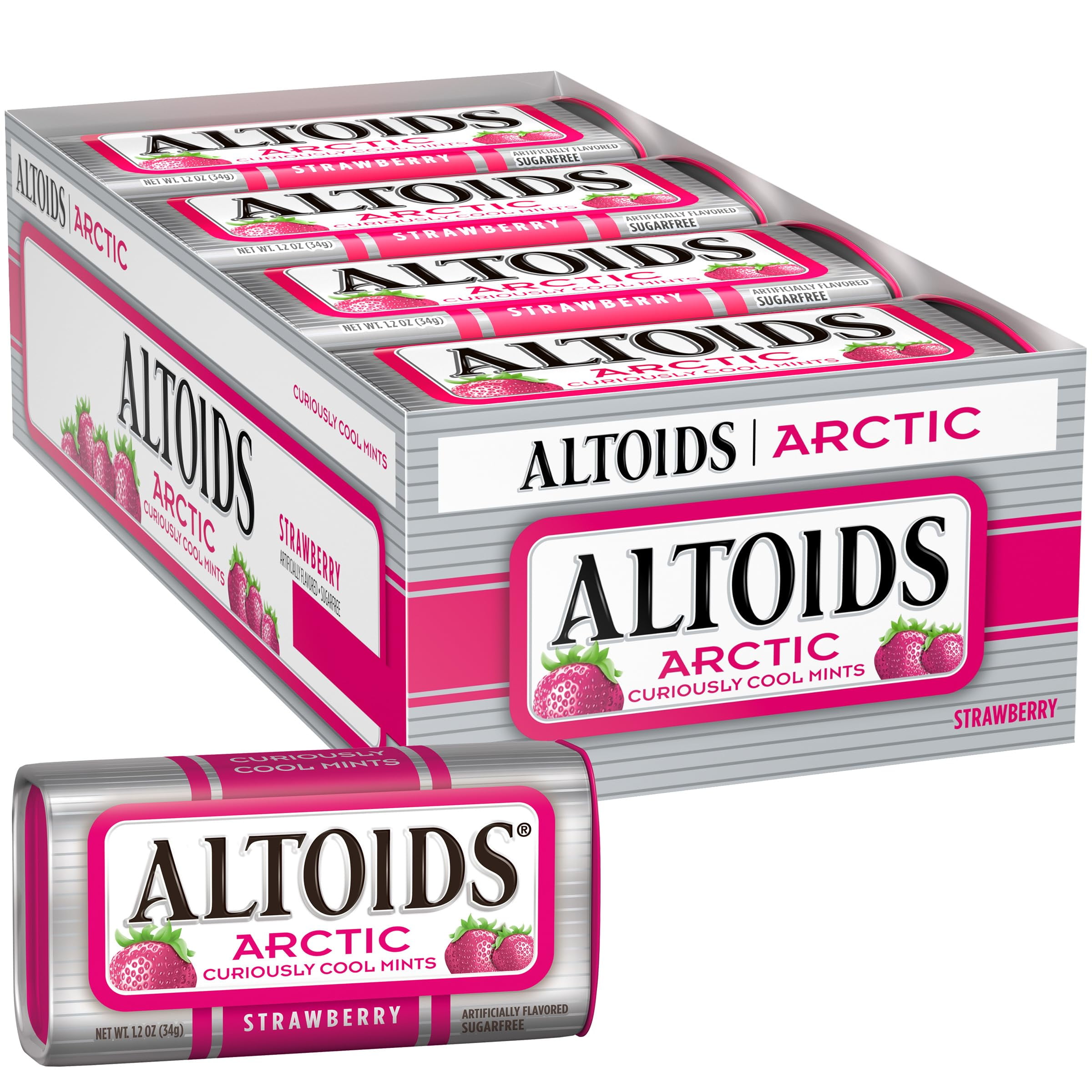 Altoids Strawberry Mints, 1.2 Ounce Each (8 Pack, 9.6 Ounce Total ...