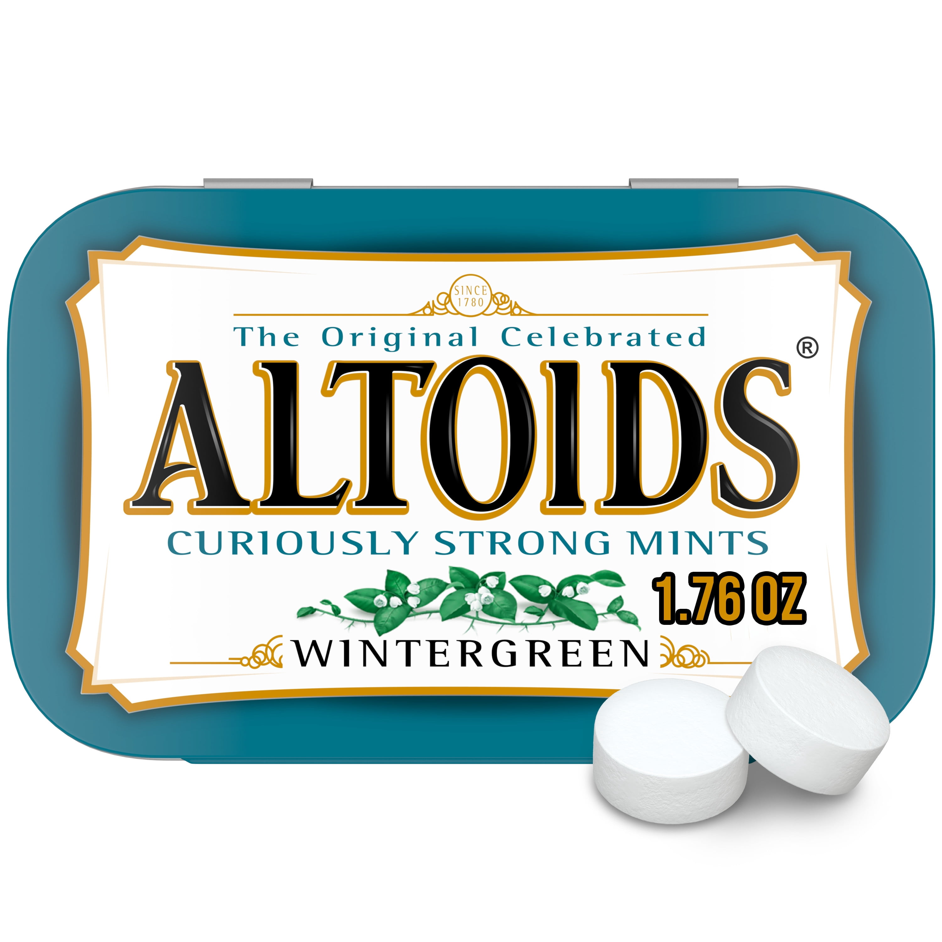 Altoids, Breath Mints, 1.76 oz Tin, Wintergreen Flavor - Walmart.com