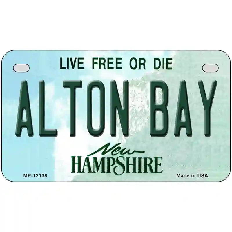 Alton Bay New Hampshire Novelty Metal License Plate 7" x 4" Motorcycle ...