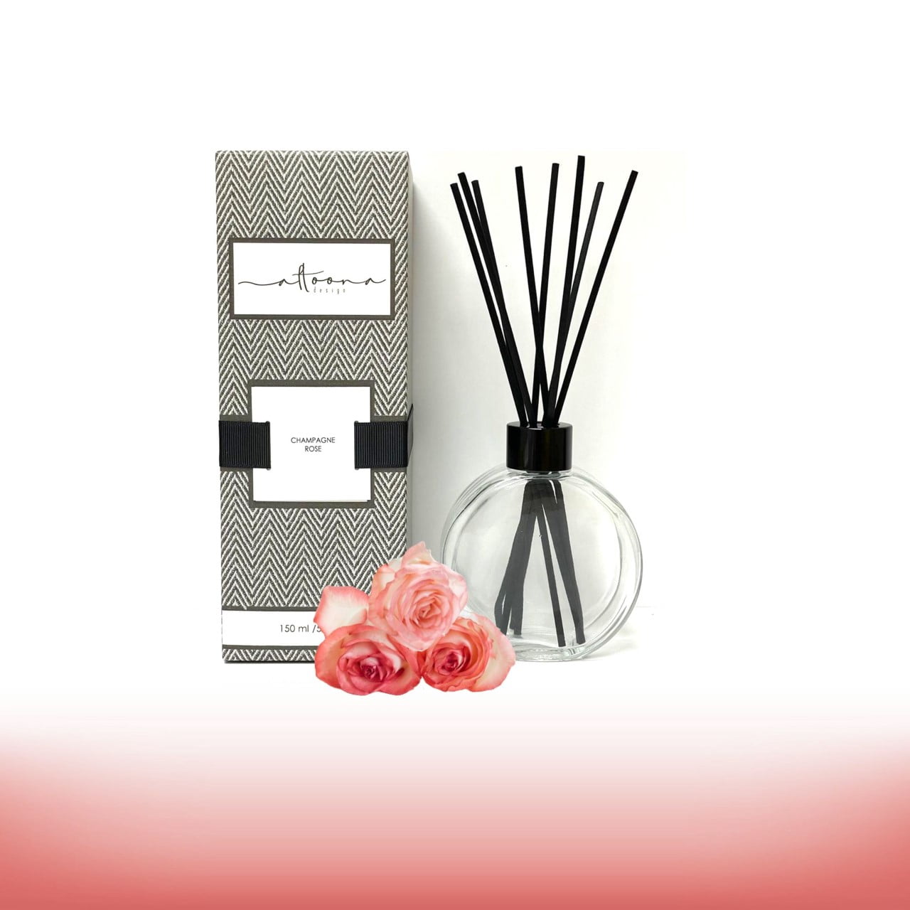 Altoona Reed Diffuser Glass Bottle 5oz of Scented Essential Oil Black ...
