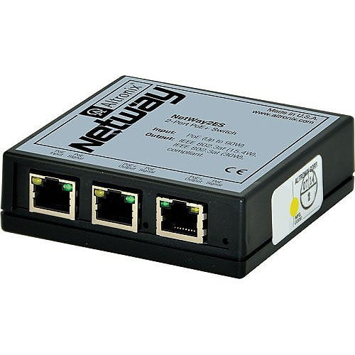 Altronix NETWAY2ES PoE-Powered 2-port PoE/PoE+ Switch, Modular Plastic ...