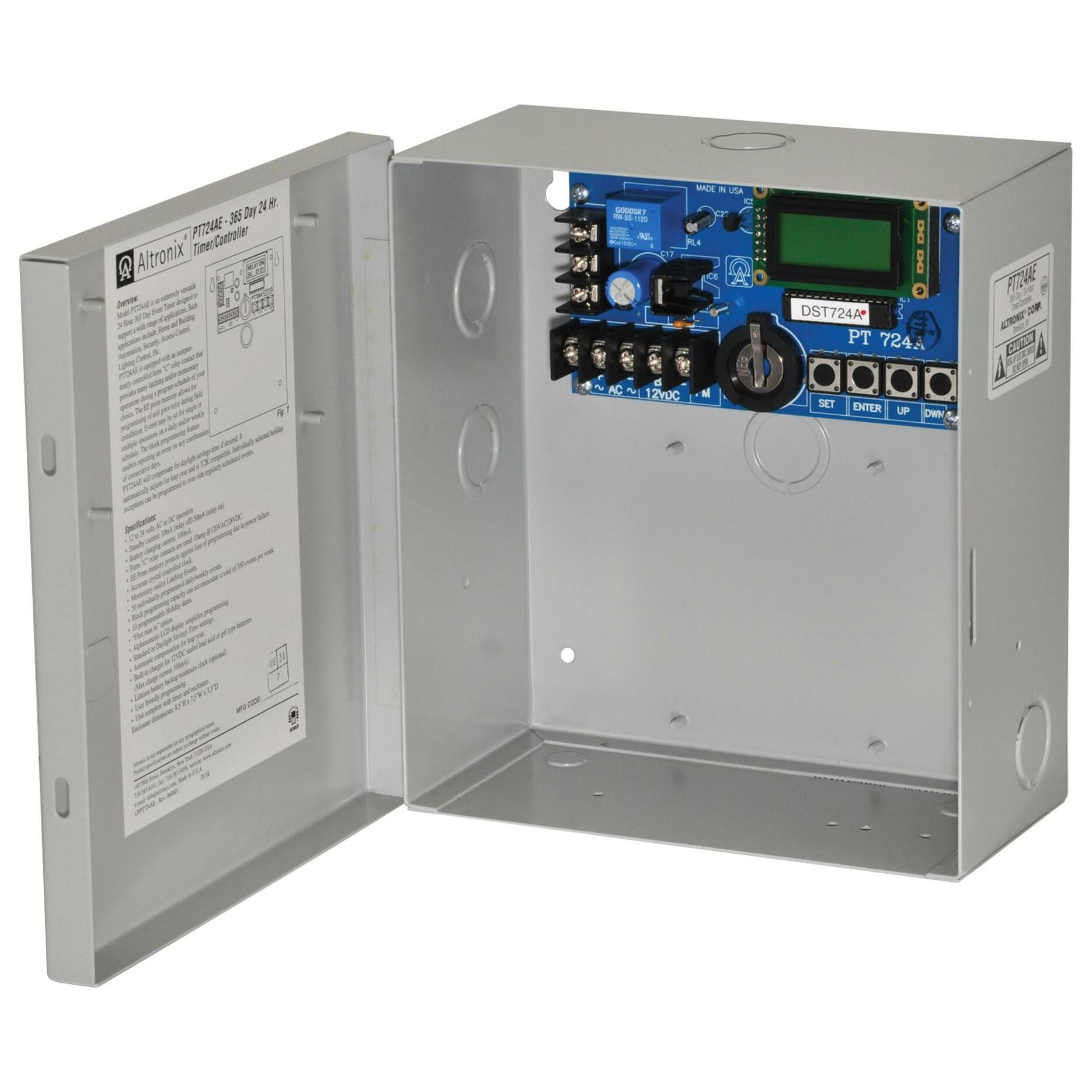 Altronix Timer- Annual Event 1Ch 365 Day/24 Hr. PT724AE - Walmart.com