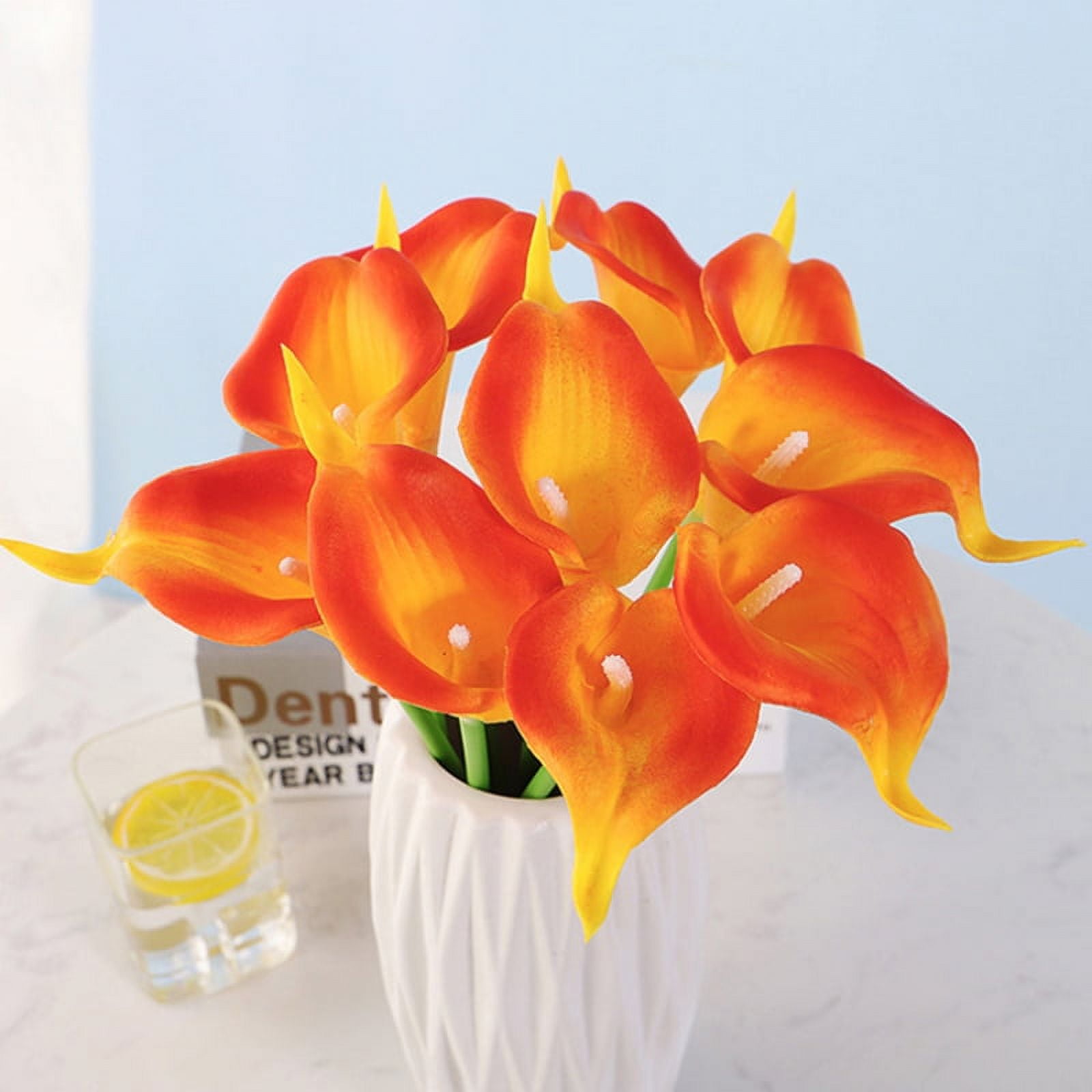 Altsales 20 Pack 14" Tall Artificial Calla Lily Flowers Real Touch ...