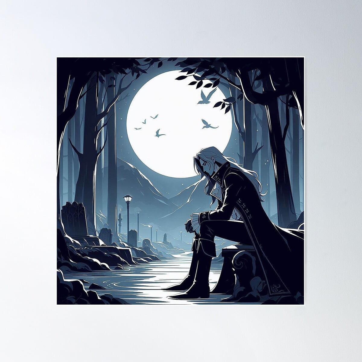 Alucard In Contemplation, Castlevania Poster Wall Art, Modern Wall ...