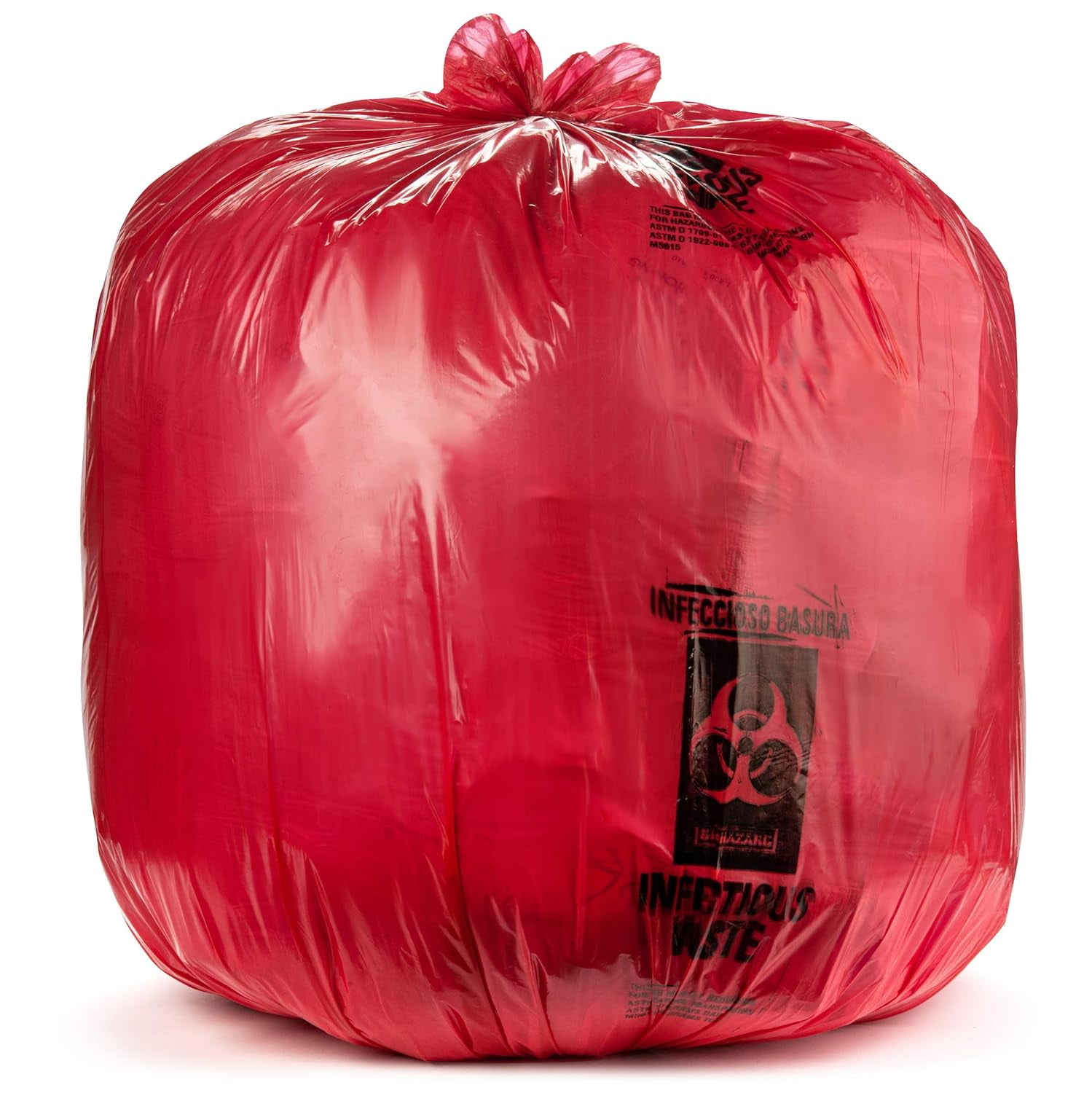 Aluf Plastics 45 Gallon (40" x 47") Red Infectious Waste Bags - Meets ...