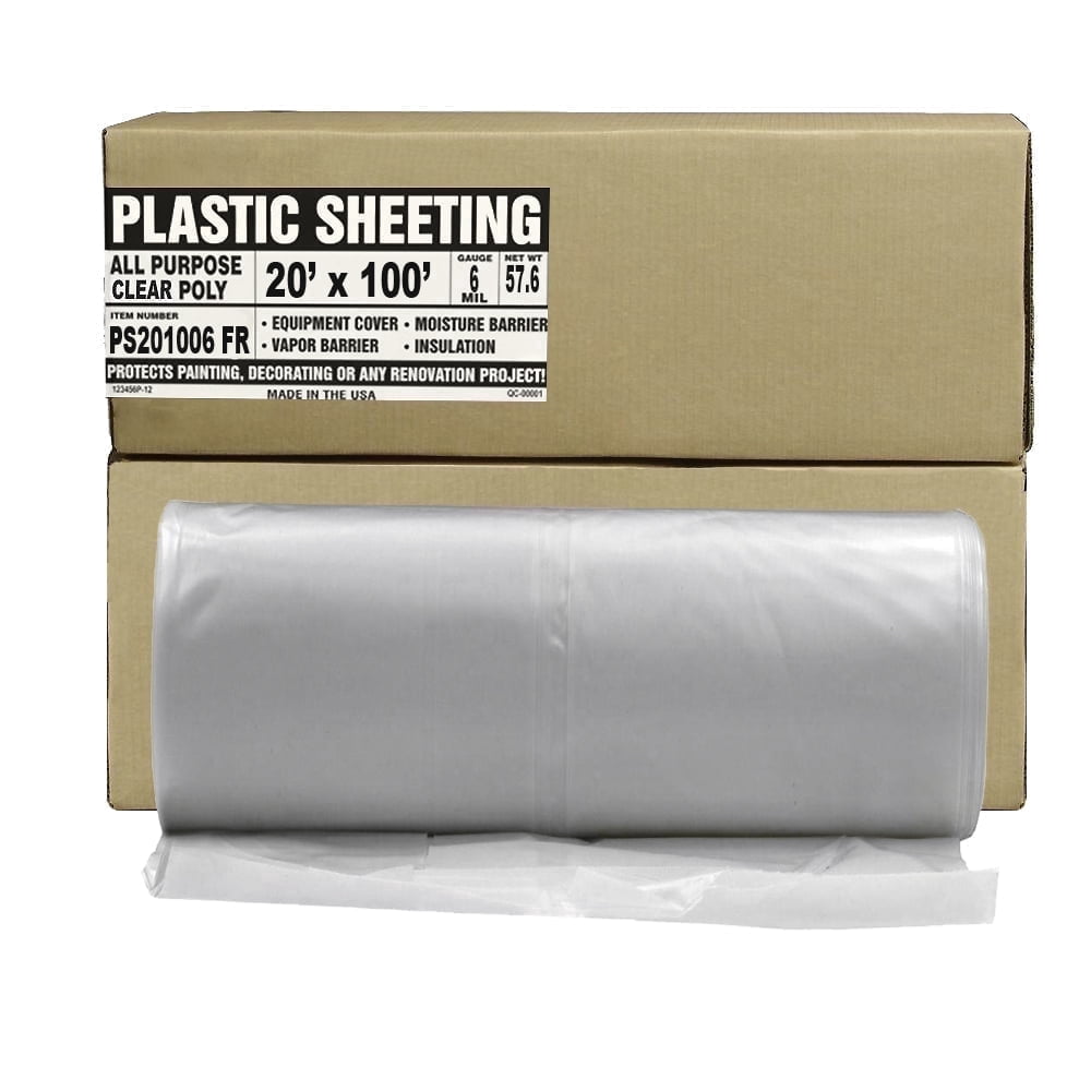 Aluf Plastics 6 MIL Thick Extra Strong Heavy Duty Fire Retardant Clear ...
