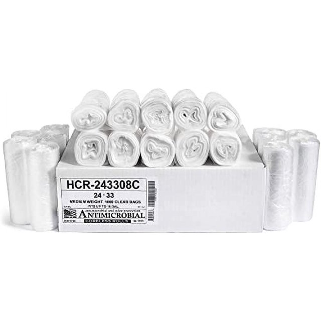 Aluf Plastics High Density Trash Bags, 16 Gallon, 1000 Count, 8 Micron ...