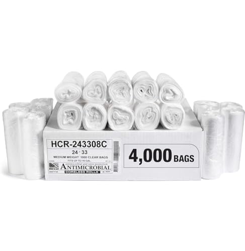 Aluf Plastics High Density Trash Bags, 16 Gallon, 4000 Count, 8 Micron ...