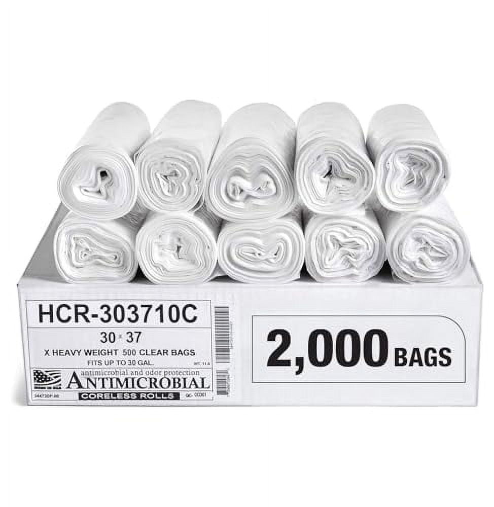 Aluf Plastics High Density Trash Bags, 30 Gallon, 2000 Count, 10 Micron ...