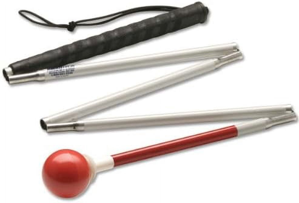 Alum. 5-Sec. Folding Cane- Red Ball-60-in - Walmart.com