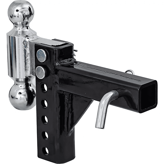 Aluma-Tow Steel 8 Adjustable Dual Ball Mount - 10,000 lbs GTWR, 2 & 2 5 ...