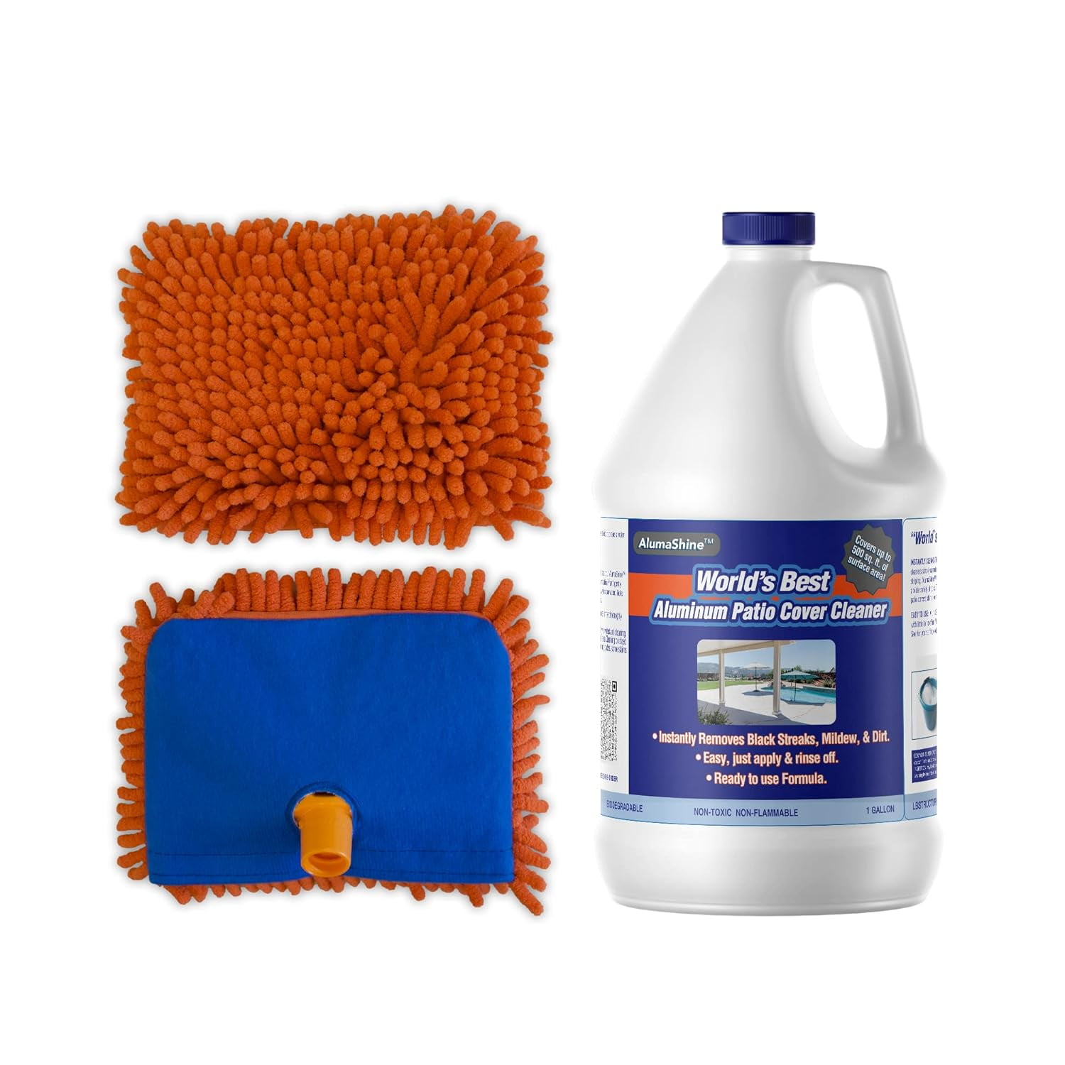 AlumaShine Aluminum Patio Cover Cleaner Kit | Bundle with 1 Gallon ...
