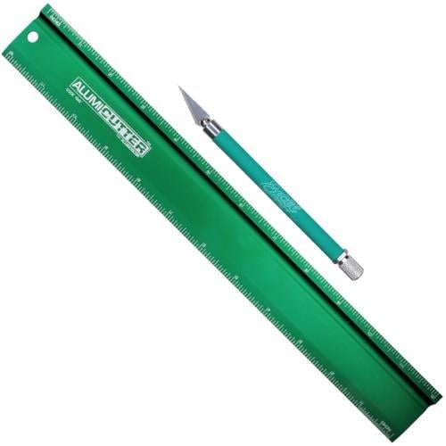 Excel Blades AlumiKit Knife & Ruler Set – K18 Knife + 12" Aluminum ...