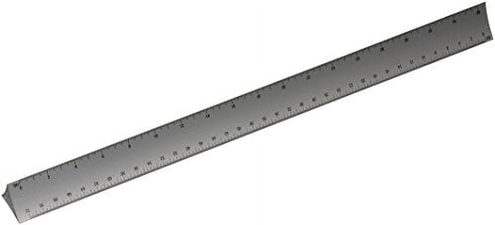 Alumicolor 12" Silver Hollow Aluminum Triangular Engineer Scale ...