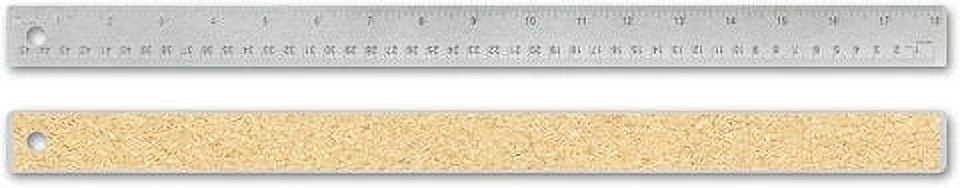 Alumicolor 18 Stainless Steel Ruler W/Cork - Walmart.com